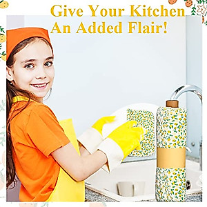 Tanlade 100 Pcs Reusable Paper Towels Washable Roll Paperless Paper Towels Dish Washable Roll Reusable Toilet Cloth Washable Cotton Towels with Cardboard Roll for Paperless Dishcloths Replace (Flower)