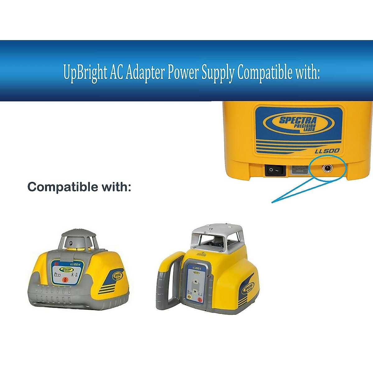 UpBright 6V AC/DC Adapter Compatible with Spectra Precision Laser Level GL422 GL422N GL522 LL100 LL400 HV LL300 N LL300S HV401 LL500 1242 1462 Trimble YT-1048A0620700U3 MW41-660 600mA Power Charger