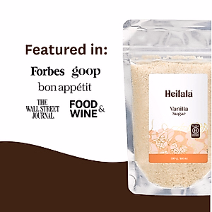 Heilala Pure Vanilla Sugar, 11.6 oz – Raw Sugar Infused with Pure Vanilla Extract & Ground Vanilla Beans, Sustainably Sourced Vanilla for Baking & Desserts