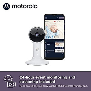 Motorola Baby Monitor Camera VM65 - WiFi Video Camera with HD 1080p - Connects to Smart Phone App, 1000ft Long Range, Two-Way Audio, Digital Pan-Tilt-Zoom, Room Temp, Lullabies, Night Vision