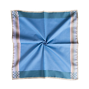 SrffbreMeOly Mens 100% Soft Cotton Handkerchiefs Plaid Hanky Pocket Square Hankies 3Pcs