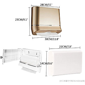 Easy to use Commercial Paper Towel Dispenser Wall Mount Waterproof Hand Towel Dispenser with Lock Papetowel Holders for Home Bathroom Save Space