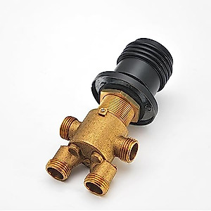 WuDLi Bath Mixer Tap Black 5 Hole Deck Mount Bath Shower Tap, Bath Shower Mixer Tap and Shower Kit F