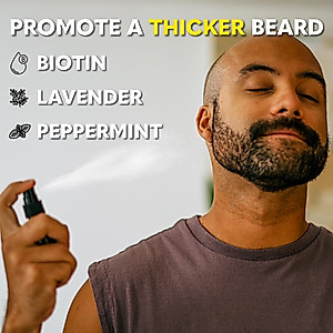 Beard Club Biotin Vitamin Spray for Facial Hair Growth - Natural Formula for Fuller, Thicker Beard, Easy-to-Use, Nourishing & Soothing for All Beard Types & Skin