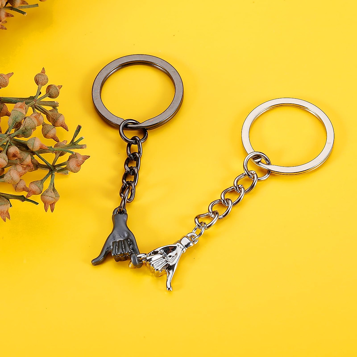 TI-EDC Pinky Promise Keychains for Couple Romantic Gifts for Boyfriend Girlfriend Matching Couples Stuff Anniversary for Couple Lesbian Gifts Best Friends for 2 Valentine Christmas Stocking Stuffers