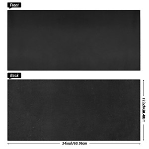 Black Full Grain Leather Sheets for Crafts, 12"x24" Genuine Tooling Leather Pieces Square Material Roll for Crafting Sewing Wallet Hobby Workshop 1.8-2.1 mm Thick