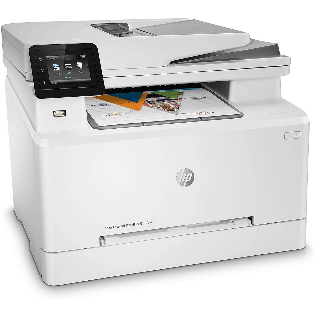 HP Color Laserjet Pro M283fdwB Wireless All-in-One Laser Printer, Print Scan Copy, Remote Mobile Print, Auto 2-Sided Printing, 22 ppm, 250-Sheet, Works with Alexa, Bundle with JAWFOAL Printer Cable