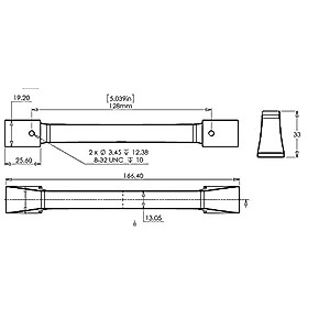 Richelieu Hardware BP765128143 Rosemère Collection 5 1/16-inch (128 mm) Center-to-Center Antique Nickel Transitional Rectangular Cabinet and Drawer Pull Handle for Kitchen, Bathroom, and Furniture