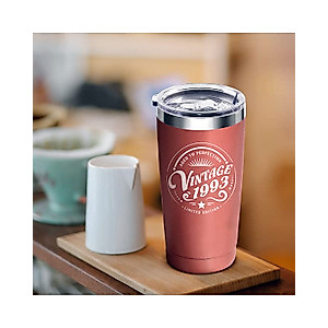 SMITWORLD Christmas Day 30th Birthday Gifts for Women, 1993 Vintage 20 oz Tumbler - Turning 30th - 30 Year Old Birthday Gifts For Mom, Wife, Sisters