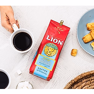 Lion Coffee, Toasted Coconut Flavor, Light Roast, Pre-Ground, 10 Ounce Bag