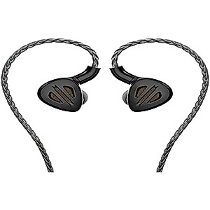 FiiO FH9 Headphone Earphone Wired High Resolution Over-The-Ear 1DD+6BA MMCX Swappable Cable with 2.5/3.5/4.4mm Headphone Plugs for Smartphones/Laptop/Speaker/Home Audio(Black)