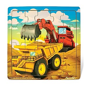 Puzzled Jigsaw - Dump Truck & Excavator