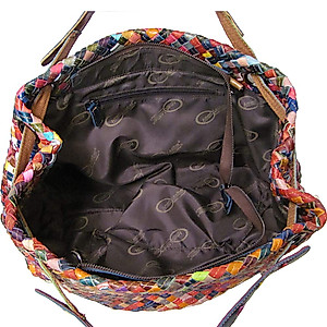 Amerileather Cybil Woven Handbag