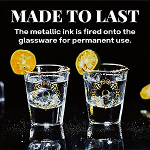 Personalized Shot Glass Set, Custom Gifts for Tequila, Vodka, or Whiskey Lovers, Birthday, Christmas Gifts for Him, Her, 2 Pack, with Initial S