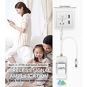 Vonets WiFi Extender 2023 Release AC1200 2.4GHz/5GHz Dual Band WiFi Bridge/WiFi to Ethernet/Broader Coverage Than Ever with 1 RJ45 (10/100Mbps) USB/DC Powered for DVR/IP Camera/WiFi Repeater with Fan