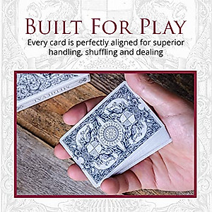 Medieval Playing Cards - Professional Poker Cards in Period-Authentic Middle Ages Designs - Black Edition - Great for Magic, Cardistry, Gameplay - Deck of Cards for Kids & Adults Free Card Game E-book