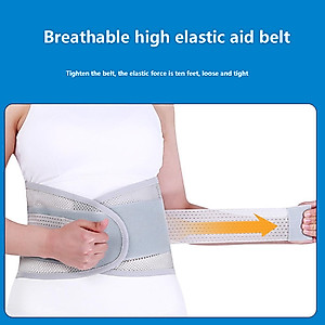 SunshineFace Back Support Belt Lower Back Support for Women and Men Breathable Adjustable Lumbar Support Pain Relief Back Brace for Lower Back Pain, Grey S