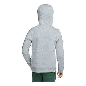 Nike Boy's NSW Pull Over Hoodie Club, Carbon Heather/White, Large