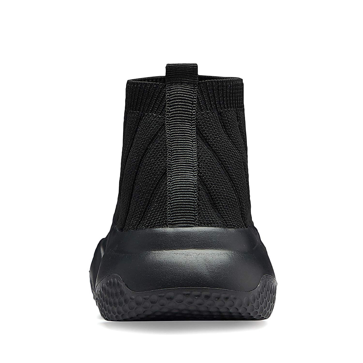 Hetios Boys Knit Slip On Shoes Kids Sock Shoes Breathable Lightweight Girls Athletic Running Sneakers All Black Big Kid 6.5 M US