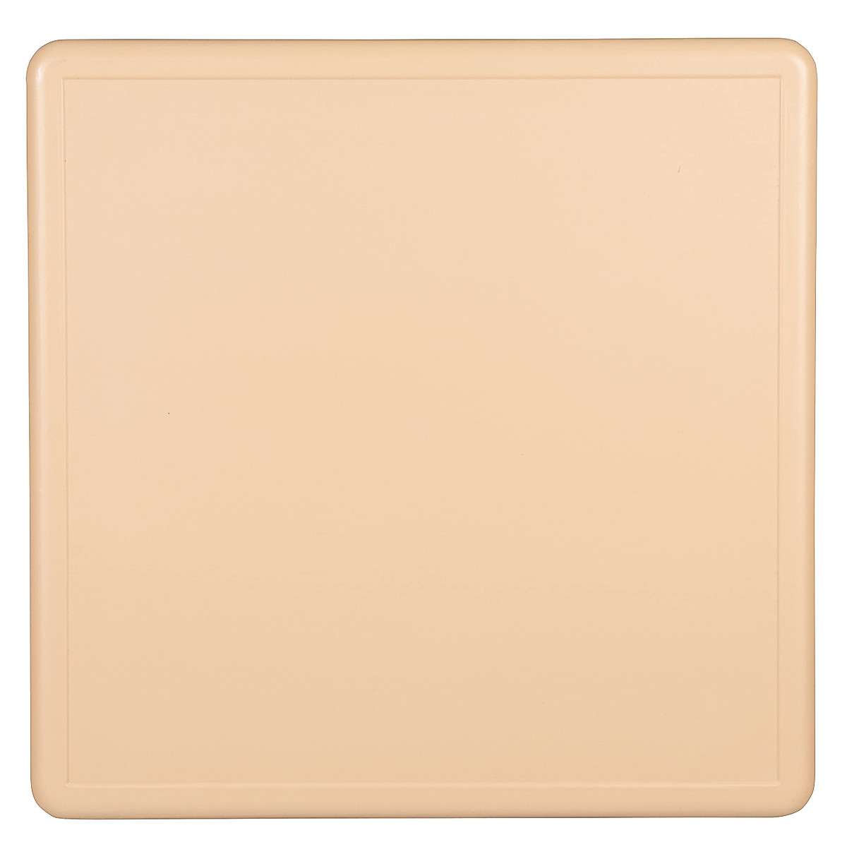 EMMA + OLIVER 24" Square Natural Plastic Height Adjustable Activity Table Set with 4 Chairs