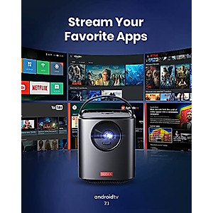 Outdoor Projector, Anker Nebula Mars II Pro 500 ANSI Lumen Portable Projector, Native 720P, 40-100 Inch Image TV Projector, Movie Projector with WiFi and Bluetooth, 3Hr Video Playtime, Watch Anywhere