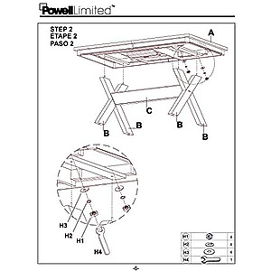 Powell 9 Piece Wooden dining set