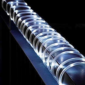 GIGALUMI 2 Pack Solar Rope Lights Outdoor, Each with 100 LEDs 35.7 Feet 8 Modes, Solar Rope String Lights Outdoor, Solar String Lights Outdoor for Garden Fence Patio Yard Party Christmas Decorations