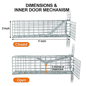 BKALEME One Way Squirrel Door Excluder, Humane Squirrels, Chipmunks Contactless Excluder, for Outdoor Spaces Like Attics, Chimneys - Includes Full Installation Kit
