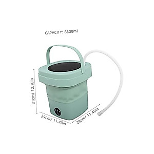 LIFKICH Folding Washing Machine Mini Washer Portable Clothes Washer Small Laundry Machine Washing Machine Foldable Washing Machine Mini Portable Bucket Washing Machine Plastic Green