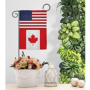 Americana Home & Garden Canada US Friendship Garden Flag Regional Nation International World Country Particular Area House Decoration Banner Small Yard Gift Double-Sided, Made in USA