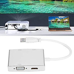 Cuifati 4 in 1 USB3.0 Adapter, for Projector HDTV, HD‑TVs Connection, for Business presentations, conferences or Training Courses