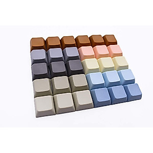 ONECAP 1U Blue Blank XDA keycap 50 Keys PBT Keycaps for Mechanical Gaming Keyboard (Blue)