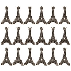 Hemoton 18pcs Eiffel Tower Place Card Holders Metal Table Photo Holder Table Number Card Holders Table Pictures Stand Memo Note Clip for Home Office Wedding Party Decor