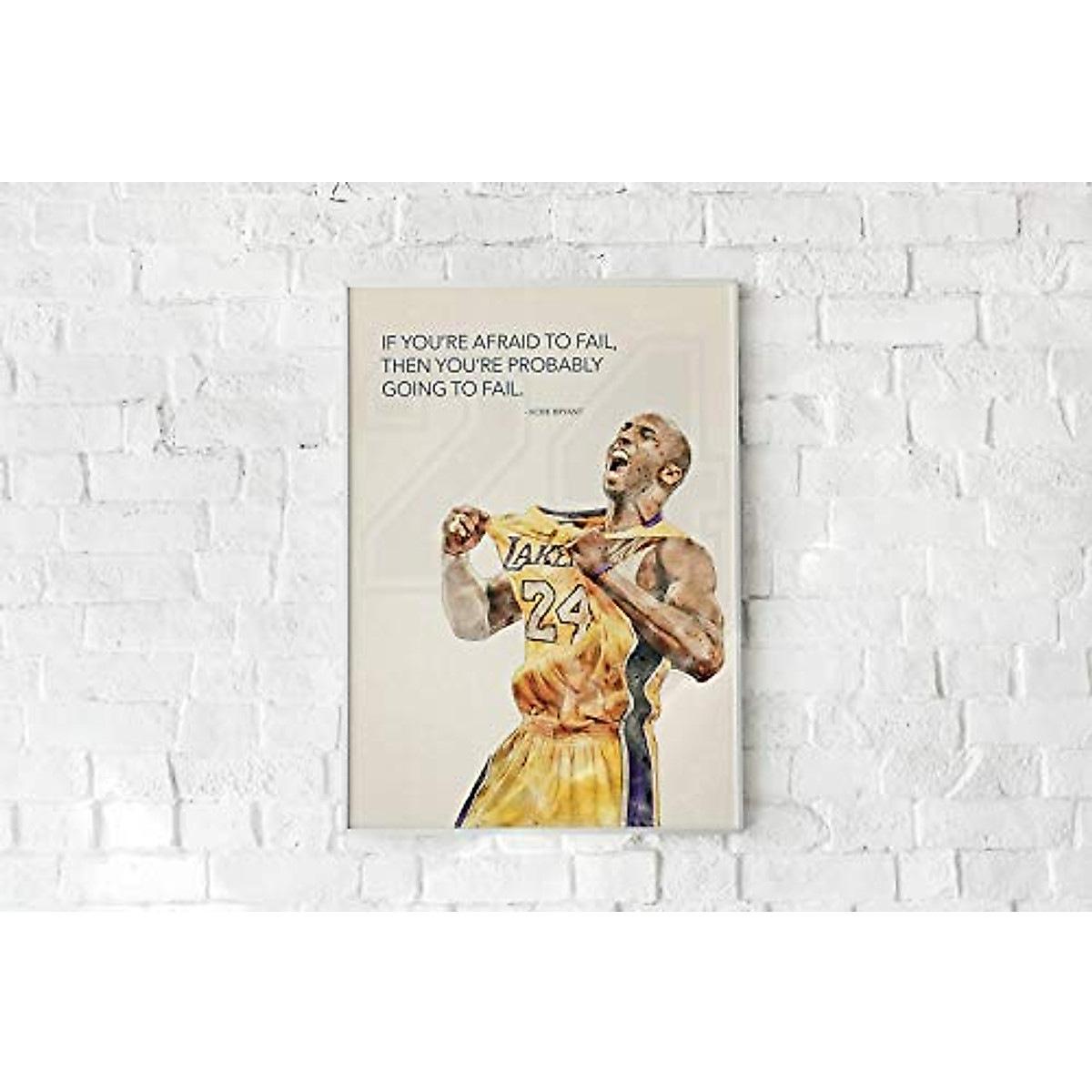 Premium 18" x 24" Poster - Inspirational Print for Offices, Rooms, Dorms, Homes; Great Gift For Basketball Fans Kids, and Adults (kbryant01)