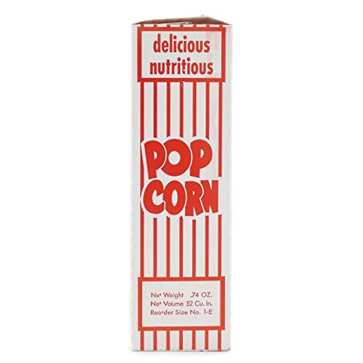 Snappy 1-E Small Red and White Close Top Popcorn Boxes, 3/4 Ounce, 100 Count