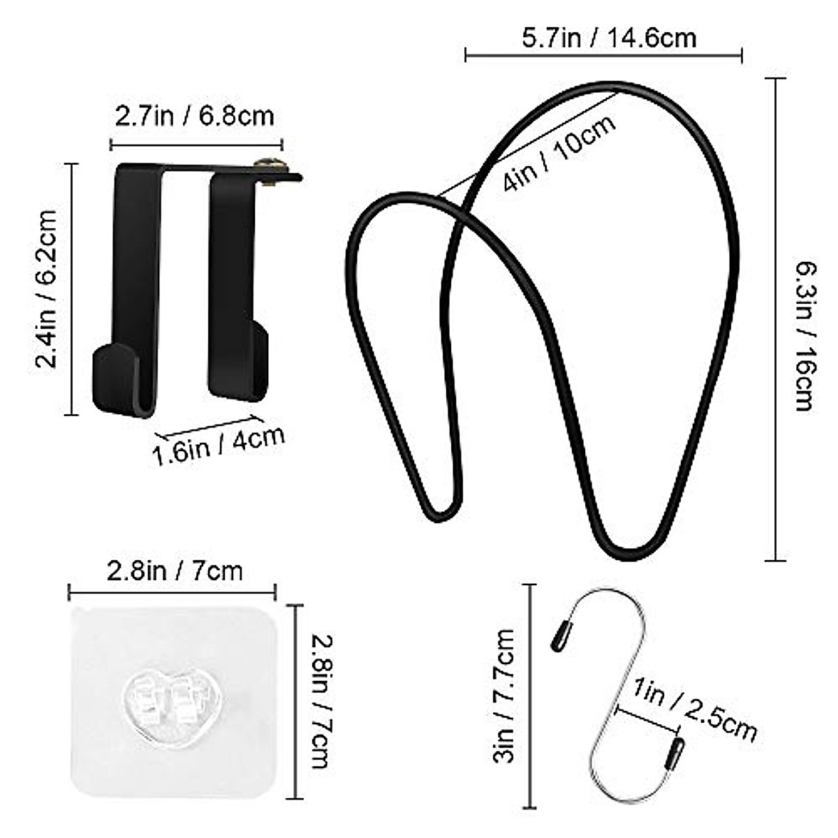 Hat Rack Caps Rack Holder,10 Rings Hat Organizer Cap Holder Organizer (Door Hooks and Sticky Hooks Include),Door/Wall/Clothes Rod Hanger Storage Hat Organizer for Baseball, Caps, Towel (round, black)
