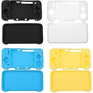 Melocyphia Soft Silicone Case Cover For New 2DS XL LL Durable Gel Rubber Protective Case Replacement (Black)