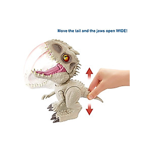 Mattel Jurassic World Toys Camp Cretaceous Feeding Frenzy Indominus Rex Interactive Dinosaur, Bite Reflex, Toy Ribs, Lights & Sounds, Authentic Detail, Ages 4 Old & Up [Amazon Exclusive]