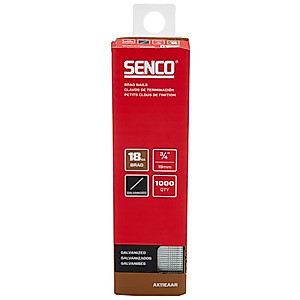 SENCO AX11EAAR 3/4" 18 Gauge Brad Nails, Galvanized Finish 1,000 Count Pack