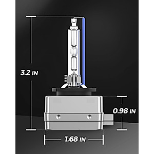 Marsauto D1S HID Bulbs, 6000K Cold White, Xenon Bulb(Not Halogen/Led Bulbs), 5 Years Lifespan, Waterproof Design, Up to 350% Brightness, Low/high Beam,2 Pcs