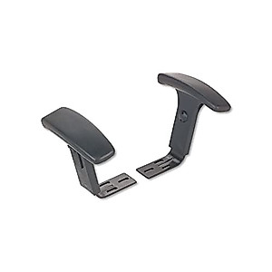 Alera ALEIN49AKA10B Height-Adjustable T-Arms for Essentia and Interval Series Chairs - Black (1 Pair)