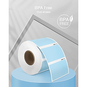 TESSO Thermal Label Maker Tape Adapted P10 Label Maker, Standard Laminated Office Labeling, 15mmx40mm/0.5x1.57inch, P10 Thermal Printing Label Paper (180 Labels/Roll,Blue)