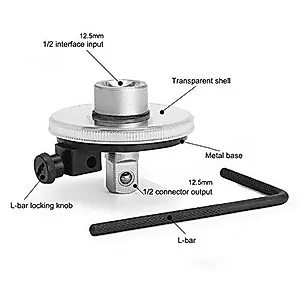 BSBMIEQM 1/2 Inch Torque Wrench Angle Gauge Tool,360° Adjustable 1/2" Drive Torque meter Wrench Set,Professional Measure Tool