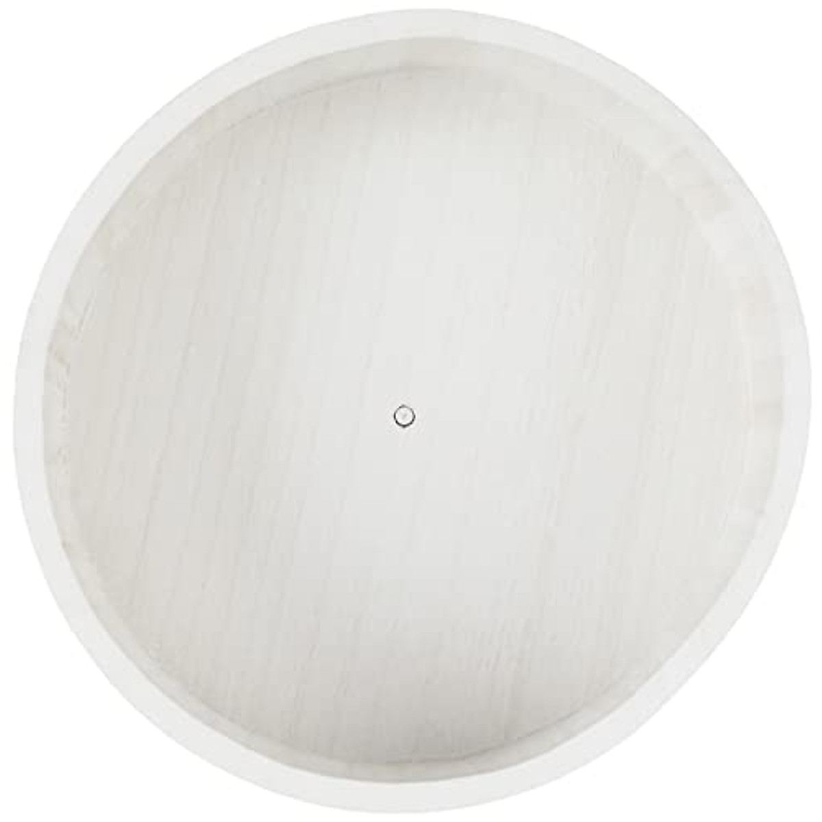 iDesign Renewable Paulownia Wood Collection Tall Turntable Organizer, 10.5" x 4" x 10.5", White Wash