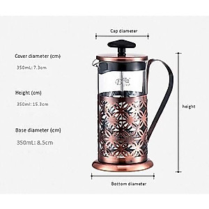PLYLAY Coffee Press Coffee Maker Stovetop Espresso Machine Coffee Pot Moka Pot And Stainless Steel Tea Maker,Three-layer Filter Design, Detachable Filter,Hand Coffee Maker, 20240309
