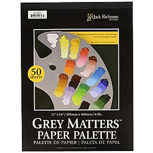 Jack Richeson Grey Matters Paper Palette, 12 by 16-Inch, 50 Sheets - JACK-100281