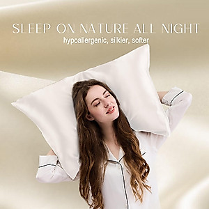 ZIMASILK 100% Pure Mulberry Silk Pillowcase for Hair and Skin Health,Soft and Smooth,Both Sides Premium Grade 6A Silk,600 Thread Count,with Hidden Zipper,1pc(Toddler 13''x18'',Ivory)