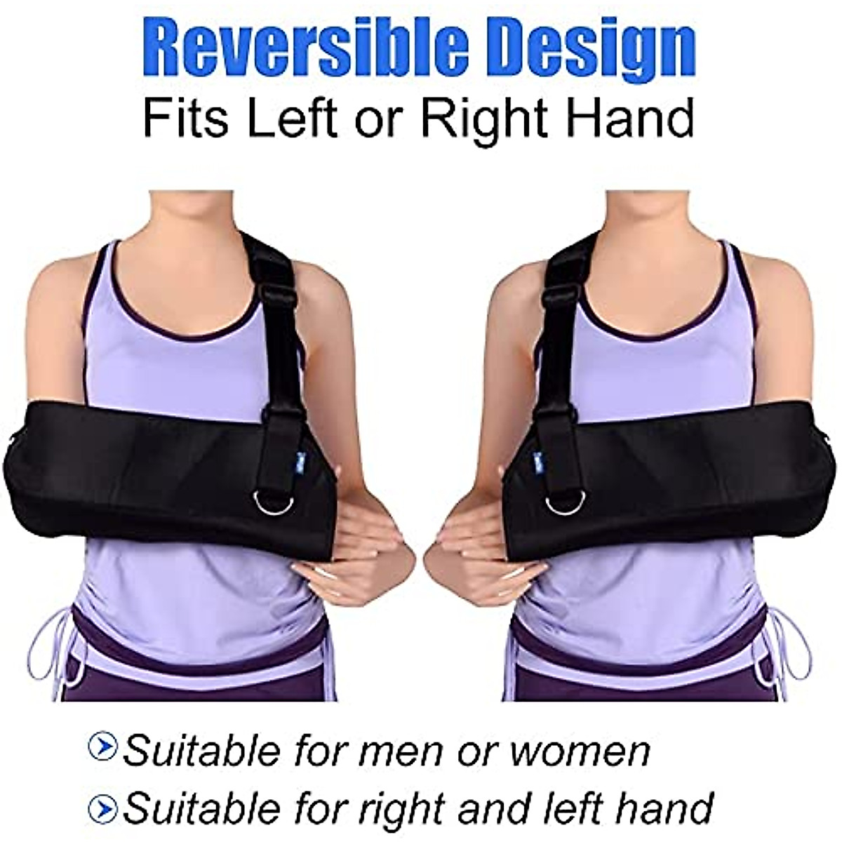 QIANMEI Fixed Elbow Brace Arm Sling Dislocated Shoulder Sling, Breathable Arm Sling Shoulder Injury, Broken Wrist Elbow, Rotator Cuff, for Men and Women (Color : L)