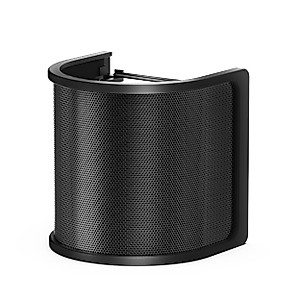 IXTECH Microphone Pop Filter, Mic Pop Screen with Metal Mesh and Foam Filter, Handheld Mic Windscreen Cover Pop Shield, Noise Shield Microphone Accessories for Podcasts Recording Vlogging Streaming.