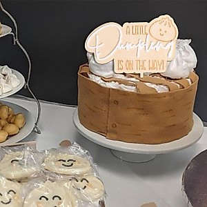 CIEQR A Little Dumpling is On The Way Cake Topper - Baby Shower Cake Topper, Baby Shower Cake Decorations for Baby Shower and Gender Reveal Parties for Boys and Girls